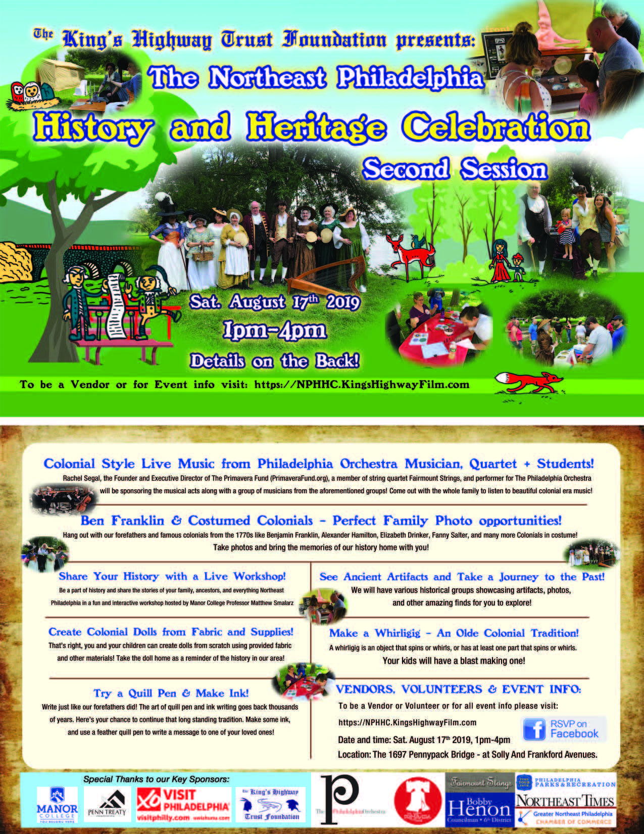 Northeast Philly History & Heritage Celebration – Colonial-Era Themed ...